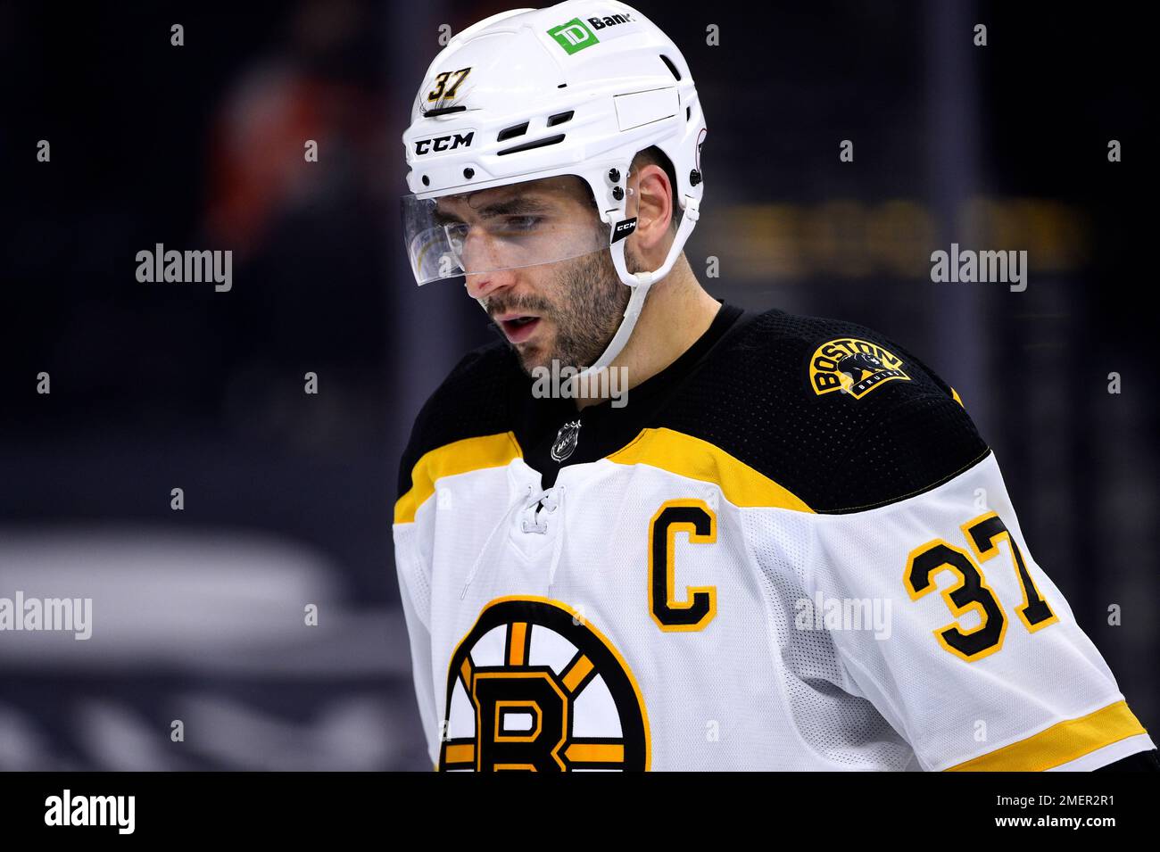 Boston Bruins' Patrice Bergeron in action during an NHL hockey game ...