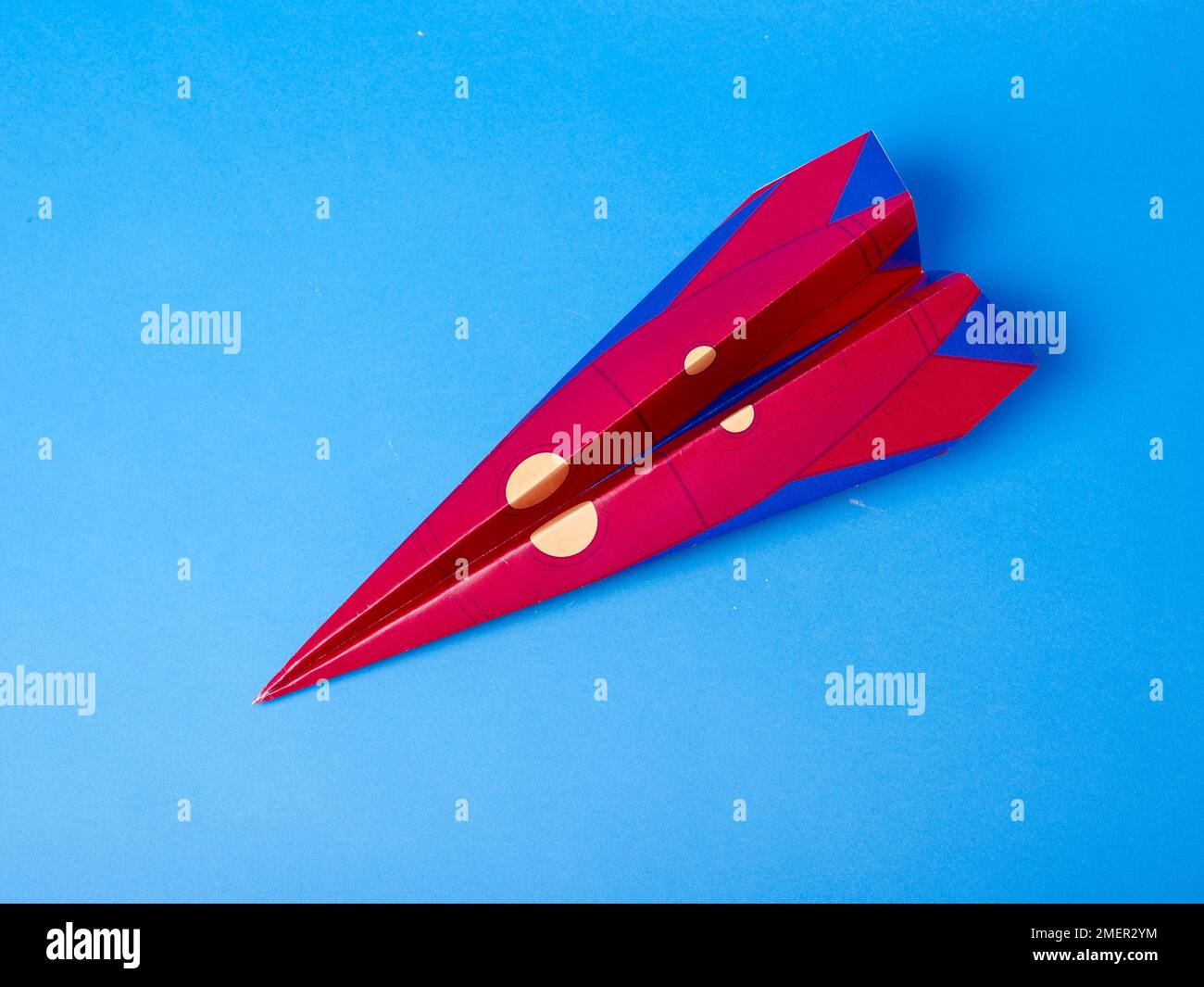 Paper plane rocket Stock Photo - Alamy