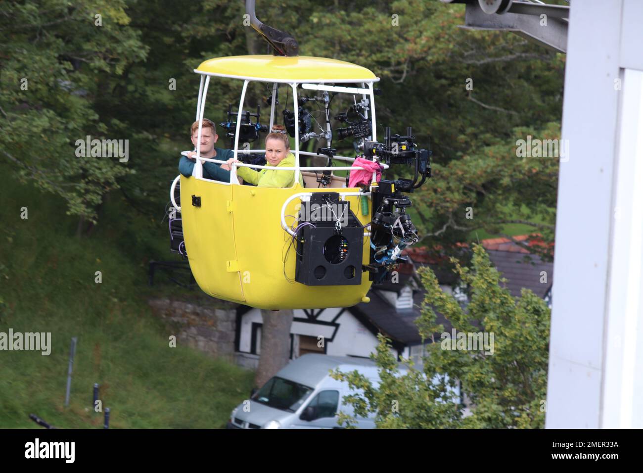 Sam Aston and Dolly-Ross Campbell for Coronation street are filming ...