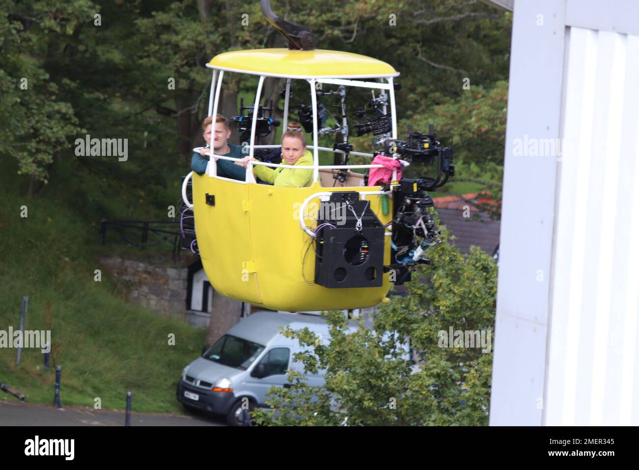 Sam Aston and Dolly-Ross Campbell for Coronation street are filming ...