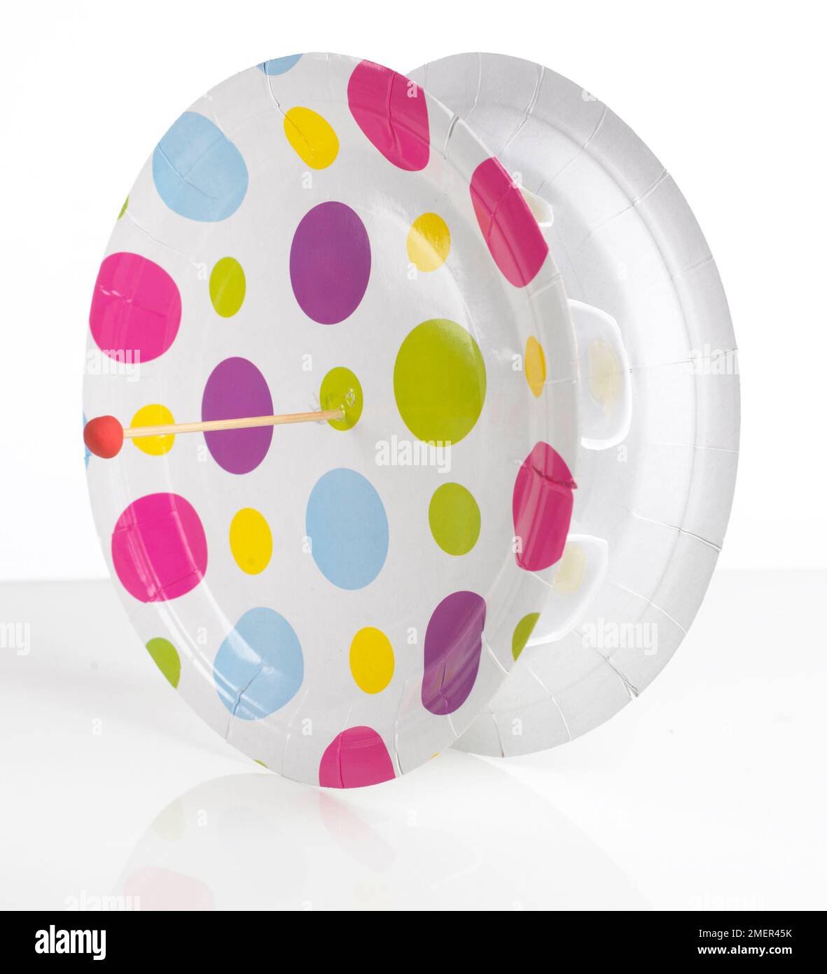Wheel made from plastic cups sandwiched between two paper plates, to ...