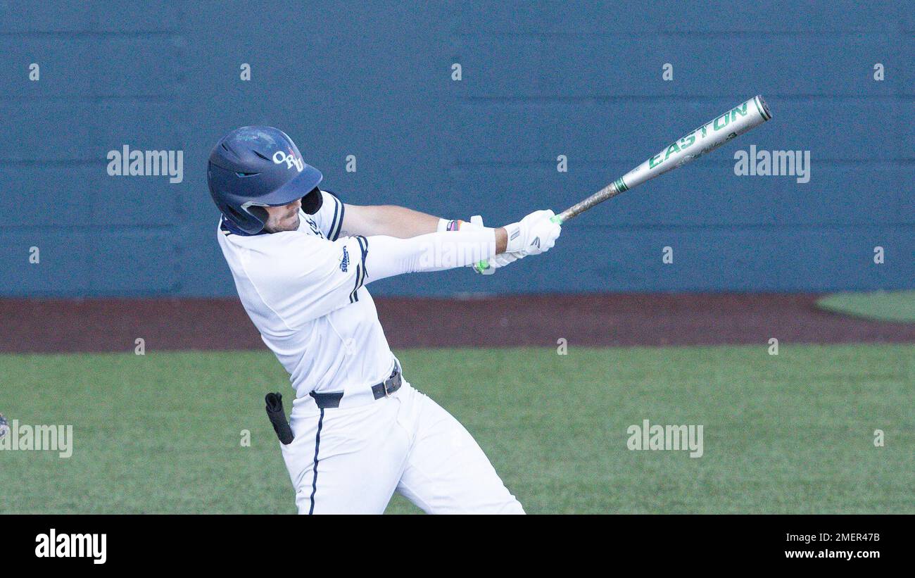 Oral Roberts infielder Jake McMurray (4) during an NCAA baseball game ...