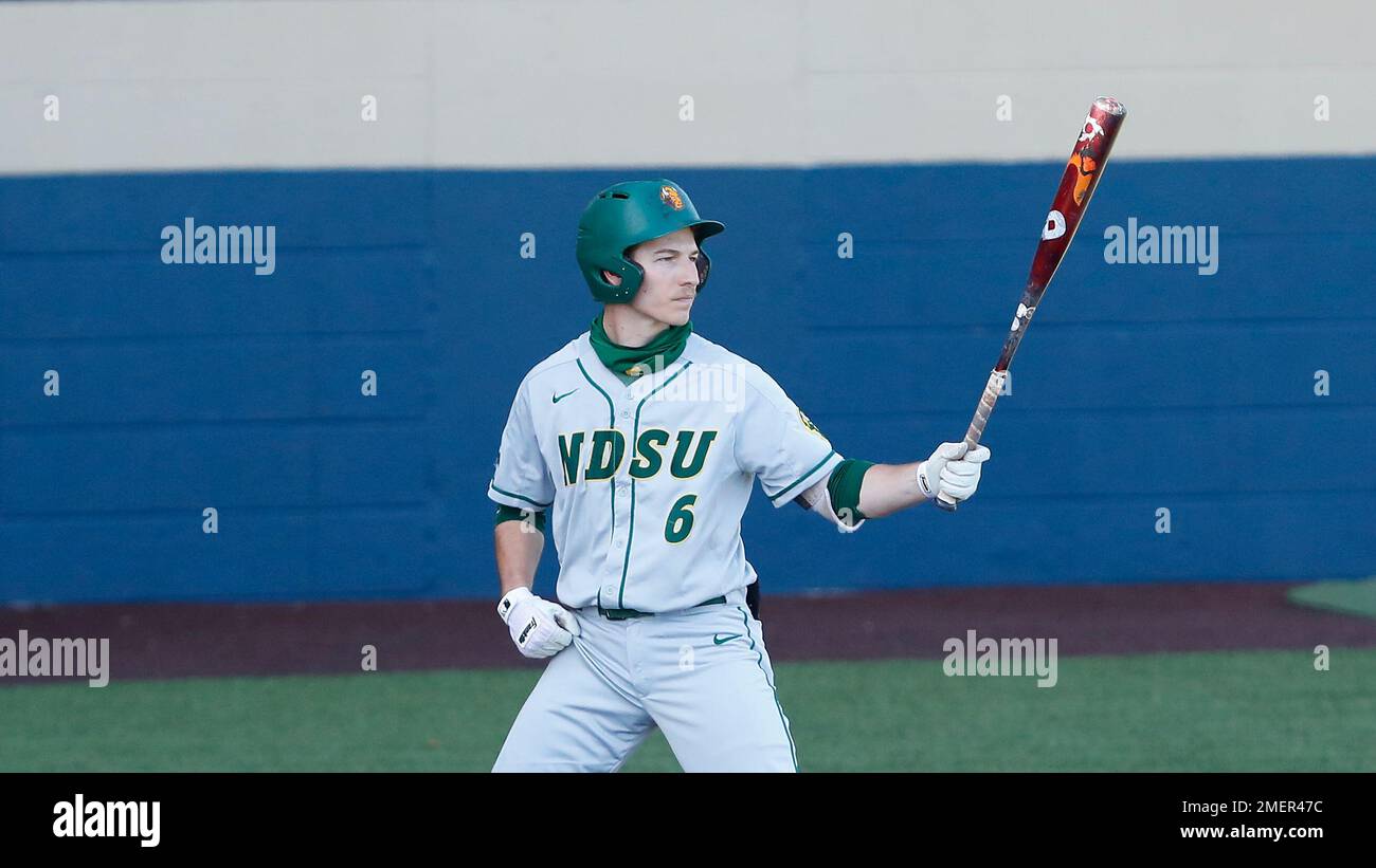 North Dakota St. outfielder Calen Schwabe (6) during an NCAA baseball ...