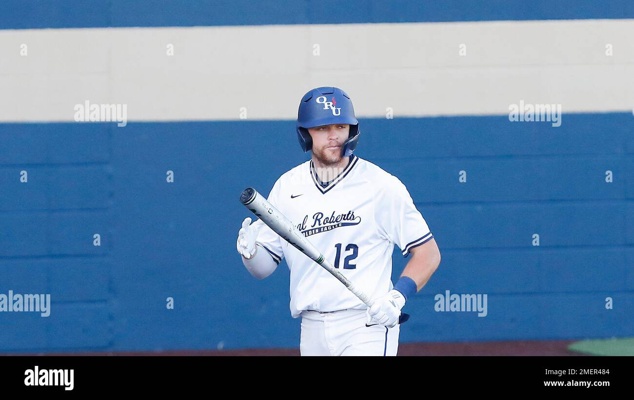 Oral Roberts catcher Alec Jones (12) during an NCAA baseball game on ...