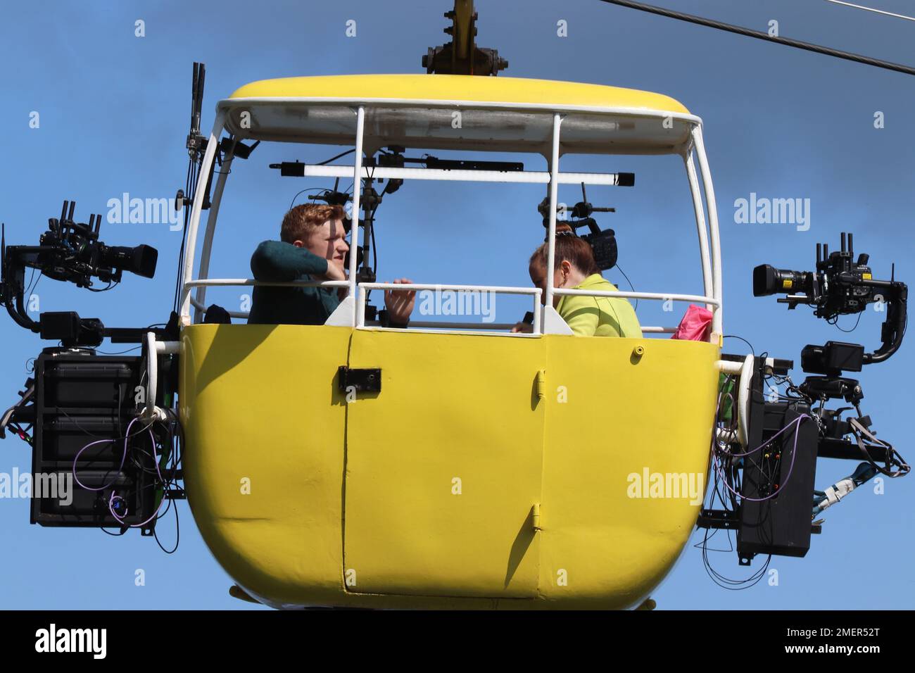 Sam Aston and Dolly-Ross Campbell for Coronation street are filming ...