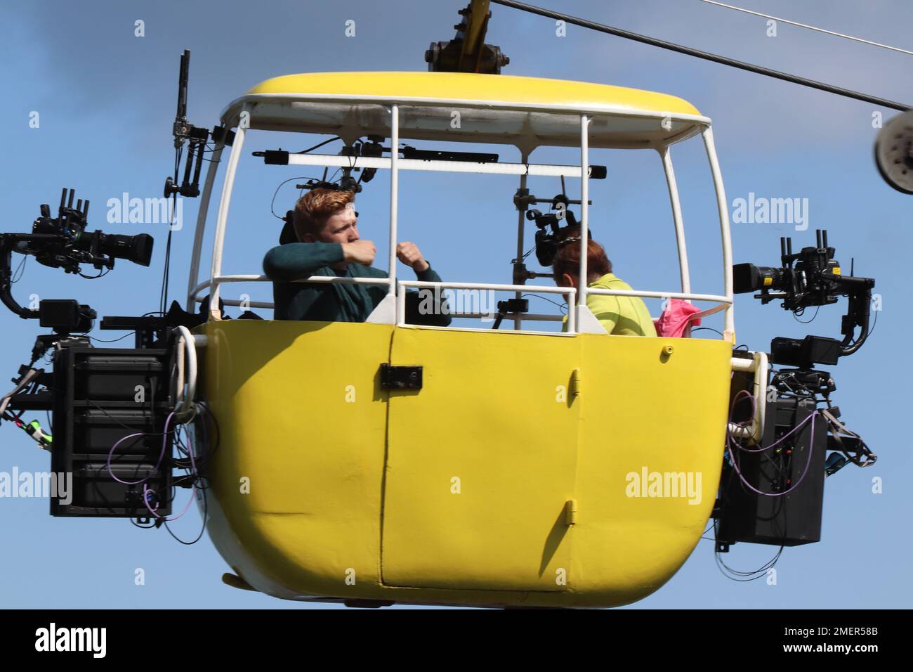 Sam Aston and Dolly-Ross Campbell for Coronation street are filming ...