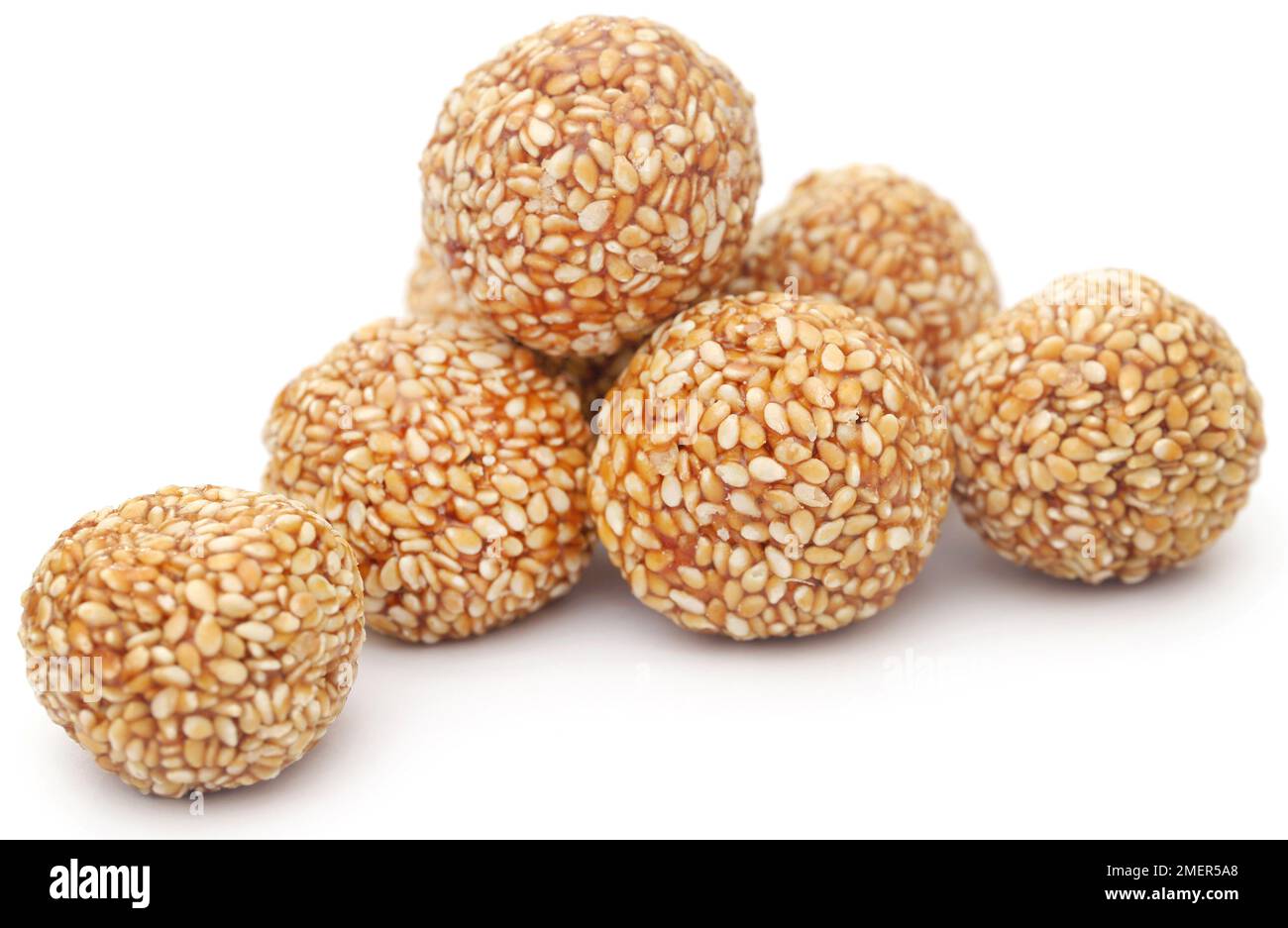 Sesame caramel laddu very popular in Indian subcontinent Stock Photo ...