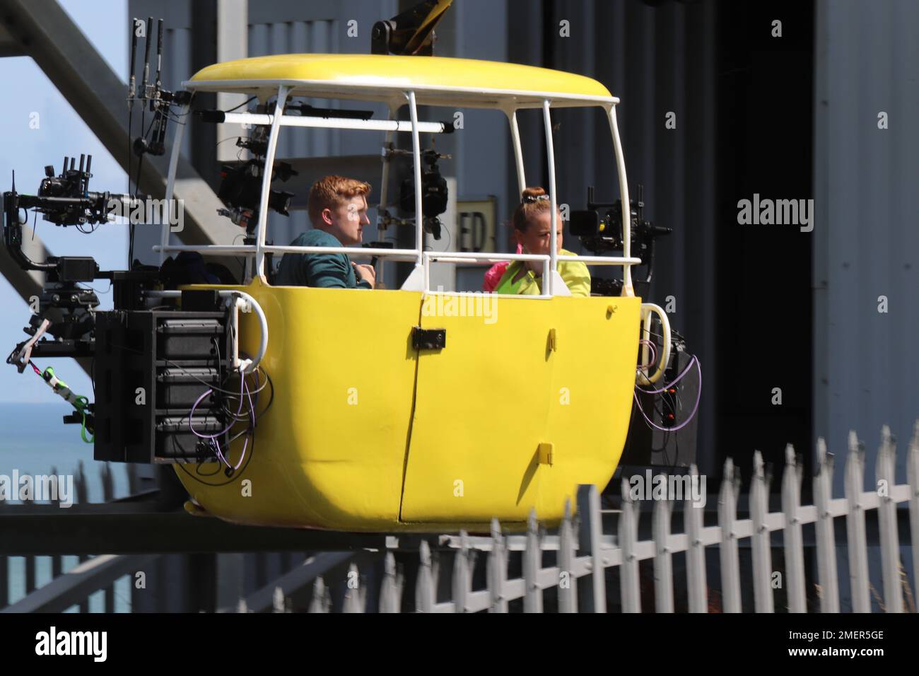 Sam Aston and Dolly-Ross Campbell for Coronation street are filming ...