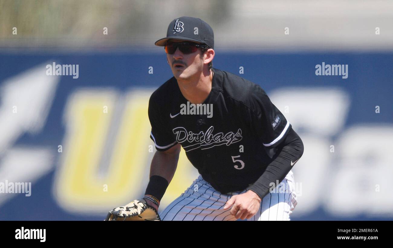 Long Beach's Chase Luttrell plays during an NCAA baseball game against ...
