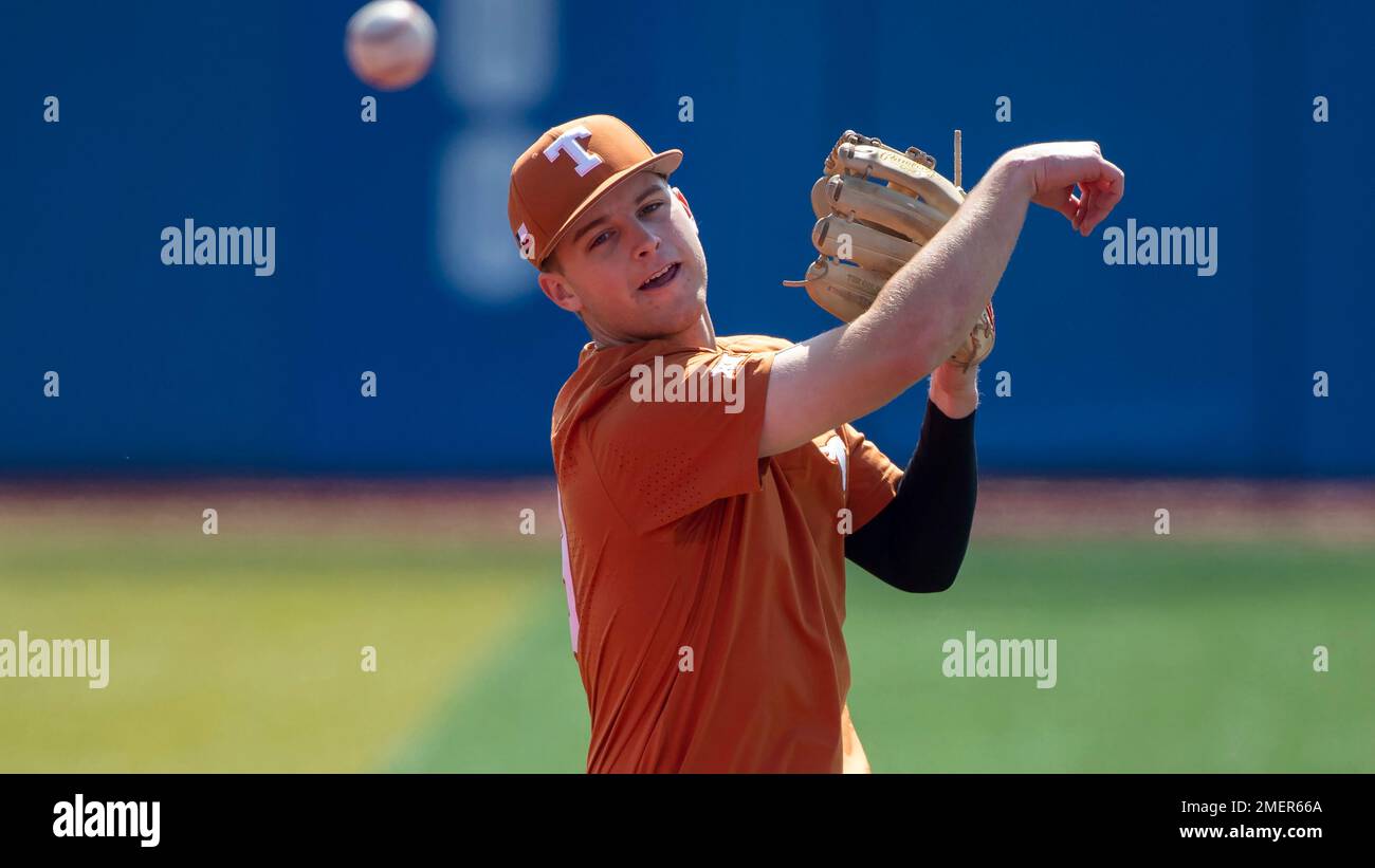 Texas' Mitchell Daly during an NCAA baseball game on Saturday, April 3 ...