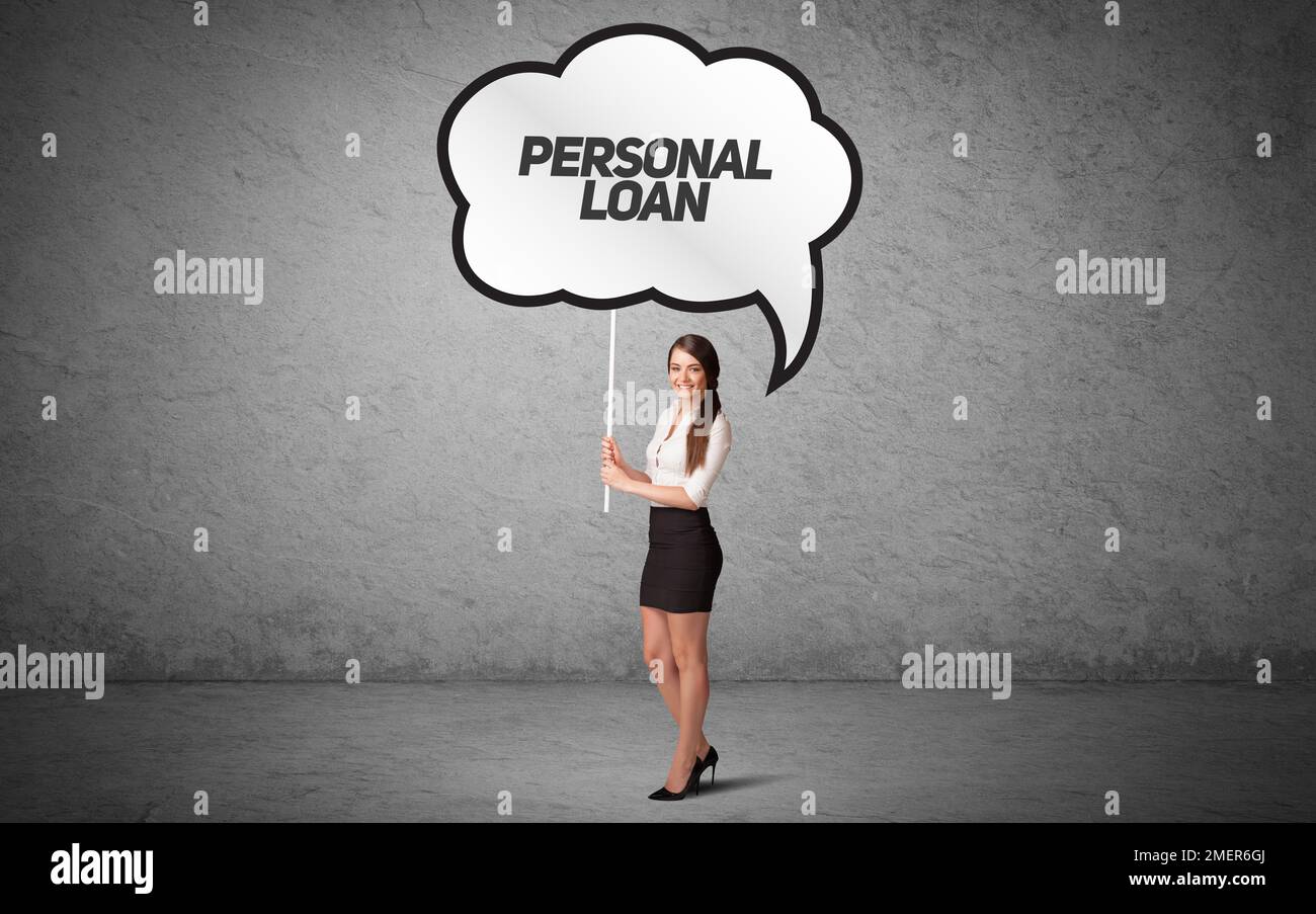 business person in casual holding road sign Stock Photo - Alamy