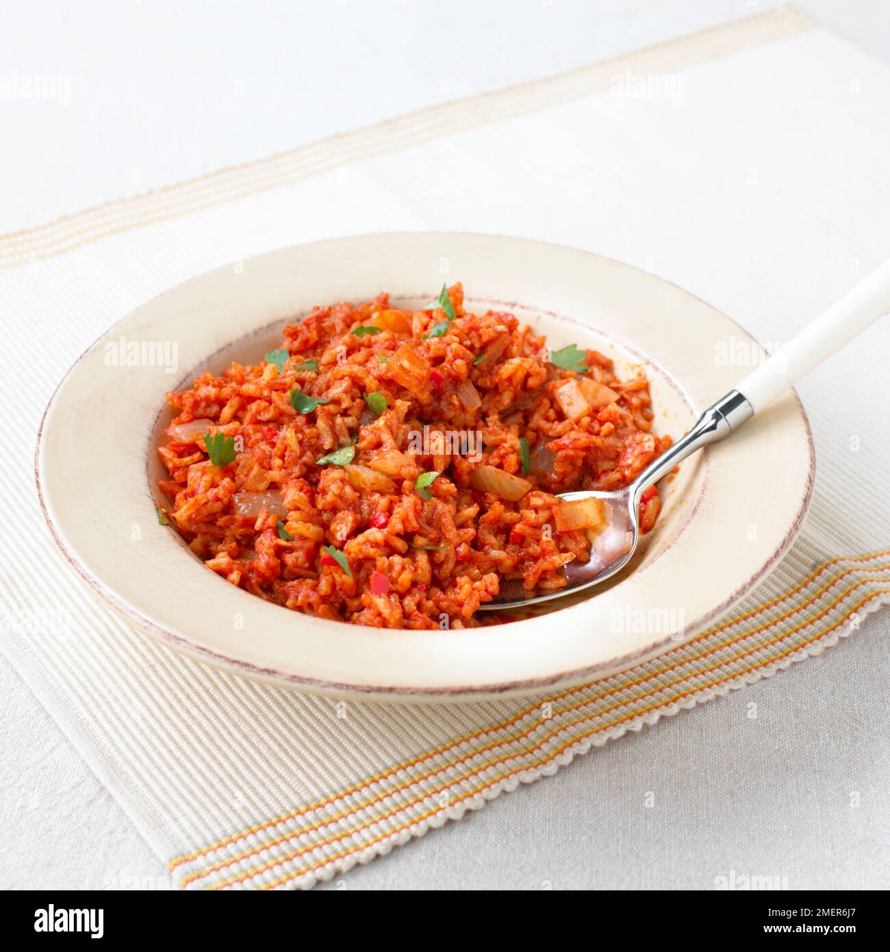 Mexican red rice Stock Photo - Alamy