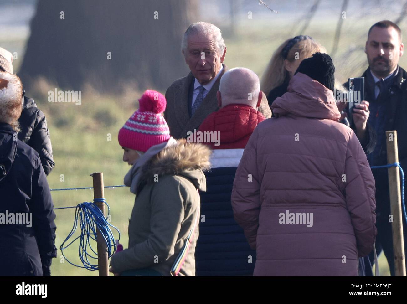 Sandringham, UK. 22nd Jan, 2023. King Charles III attends the St. Mary ...