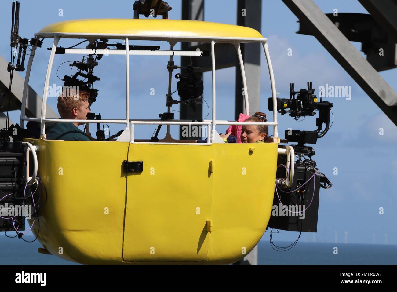 Sam Aston and Dolly-Ross Campbell for Coronation street are filming ...