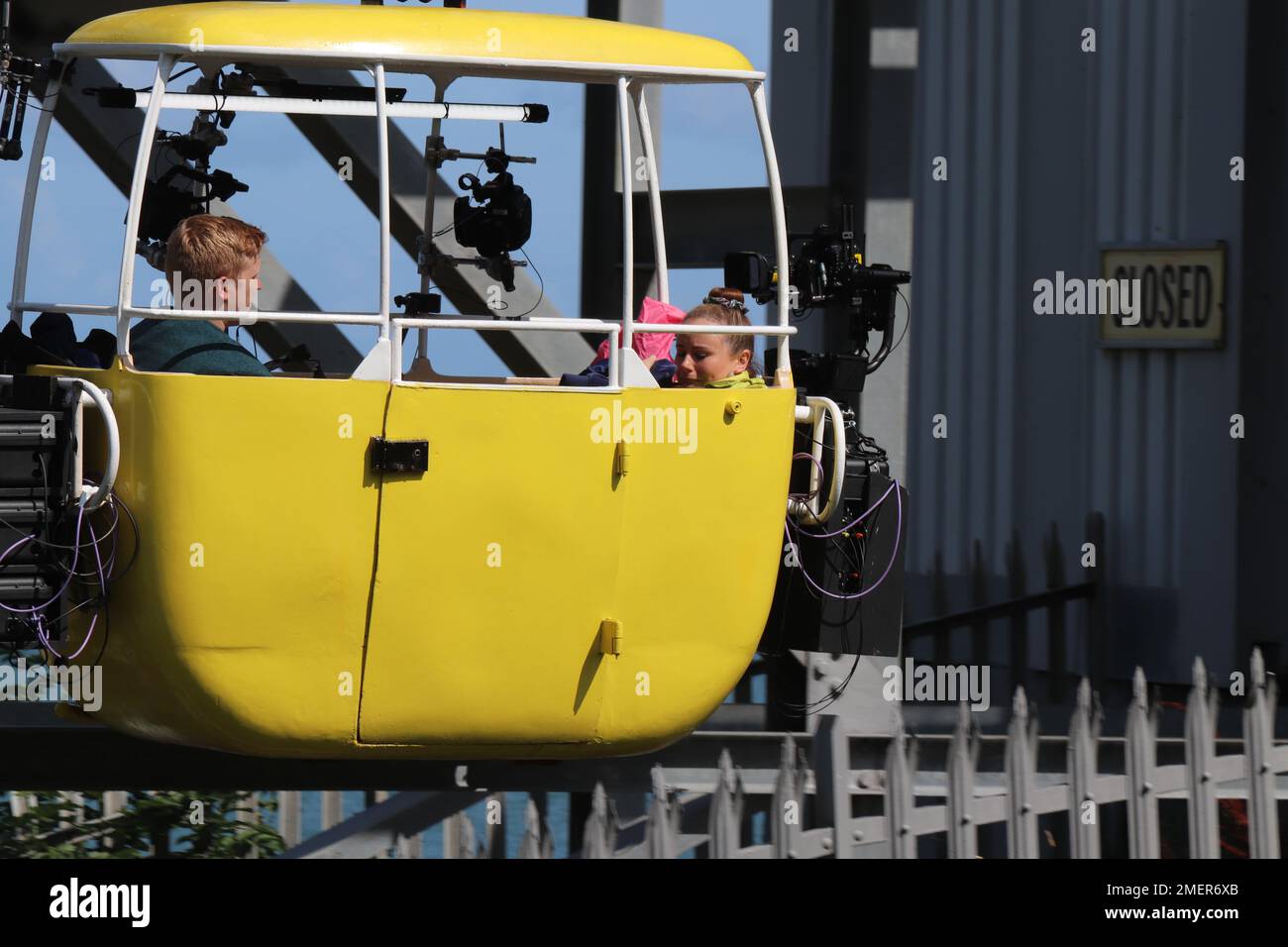 Sam Aston and Dolly-Ross Campbell for Coronation street are filming ...