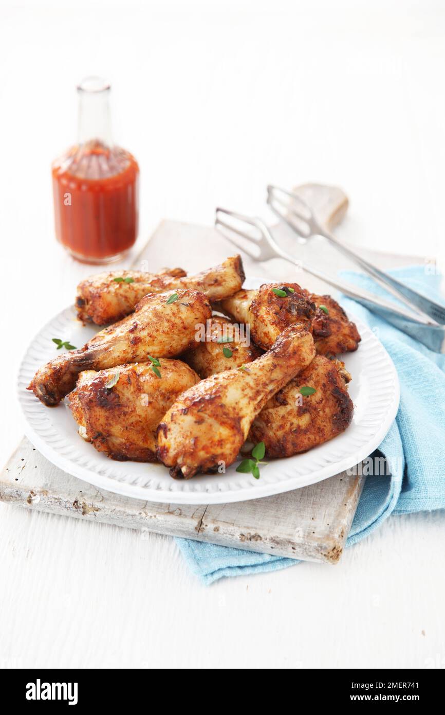 Cajun chicken drumstick hi-res stock photography and images - Alamy