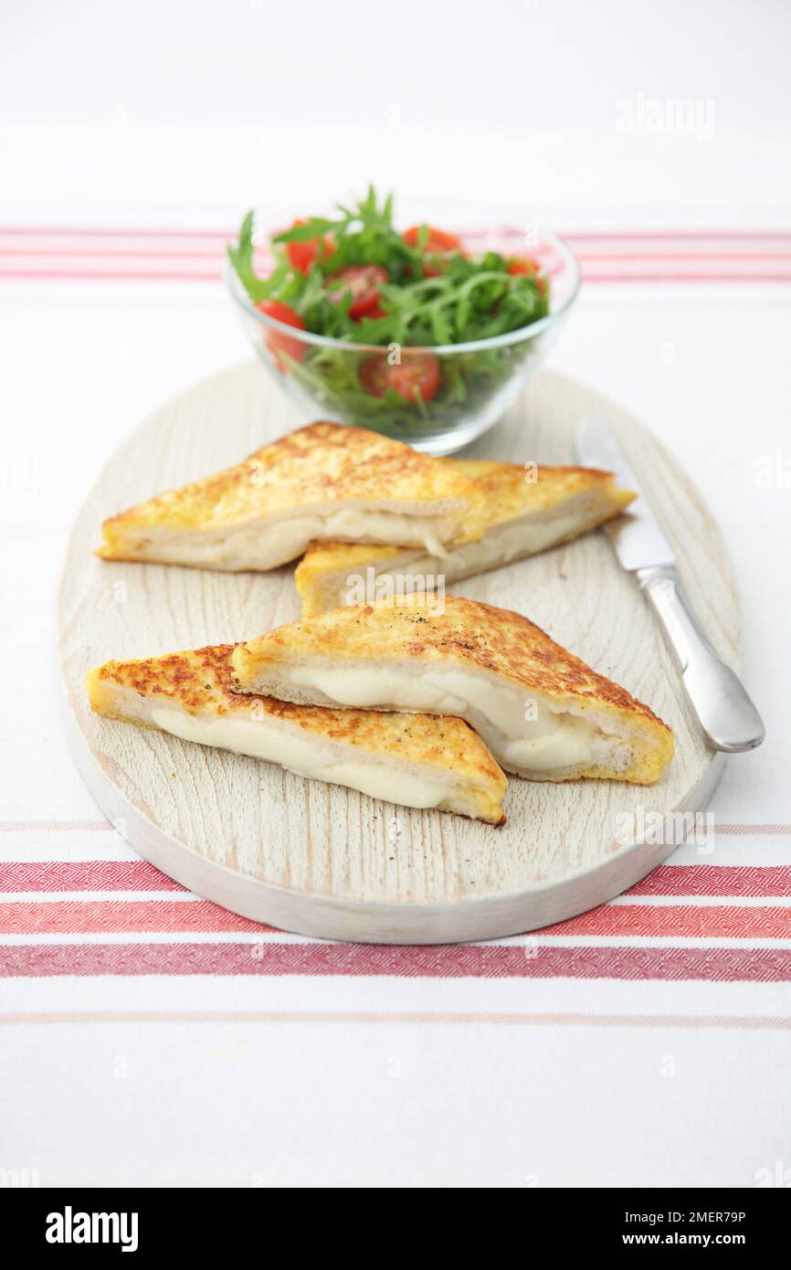 Mozzarella carozza, fried mozzarella sandwiches Stock Photo - Alamy