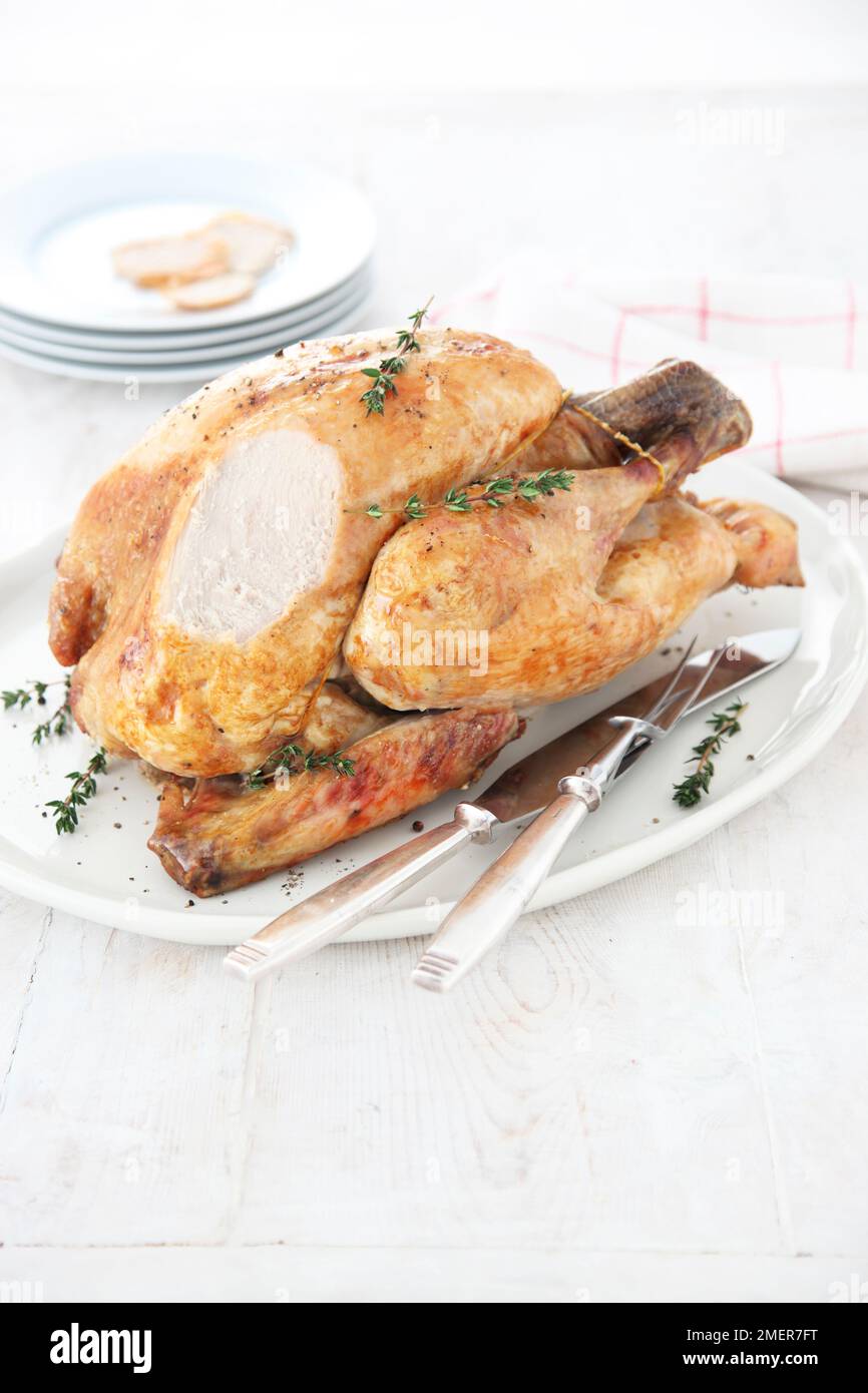 Roast turkey with thyme Stock Photo - Alamy
