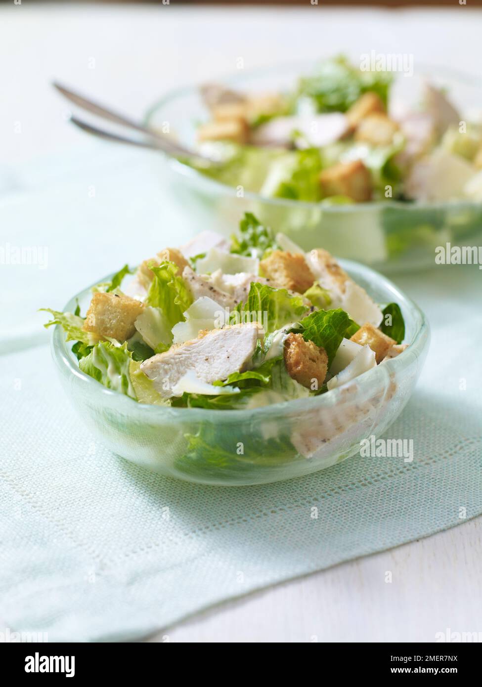 Chicken caesar salad Stock Photo - Alamy