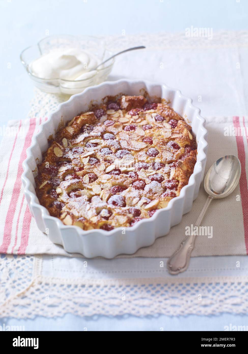 Clafoutis, black cherry flan Stock Photo - Alamy