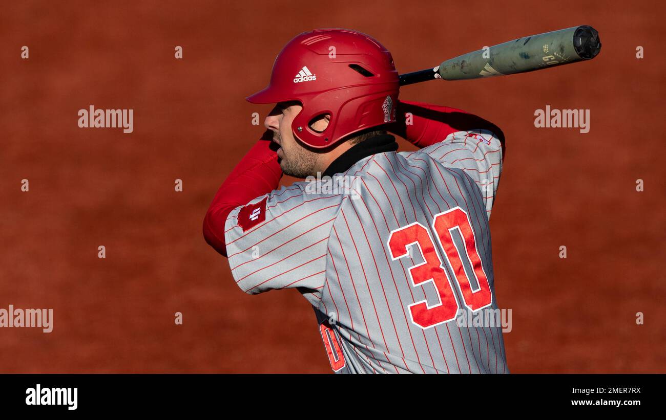 Kip Fougerousse (30) of the Indiana Hoosiers during an NCAA baseball ...