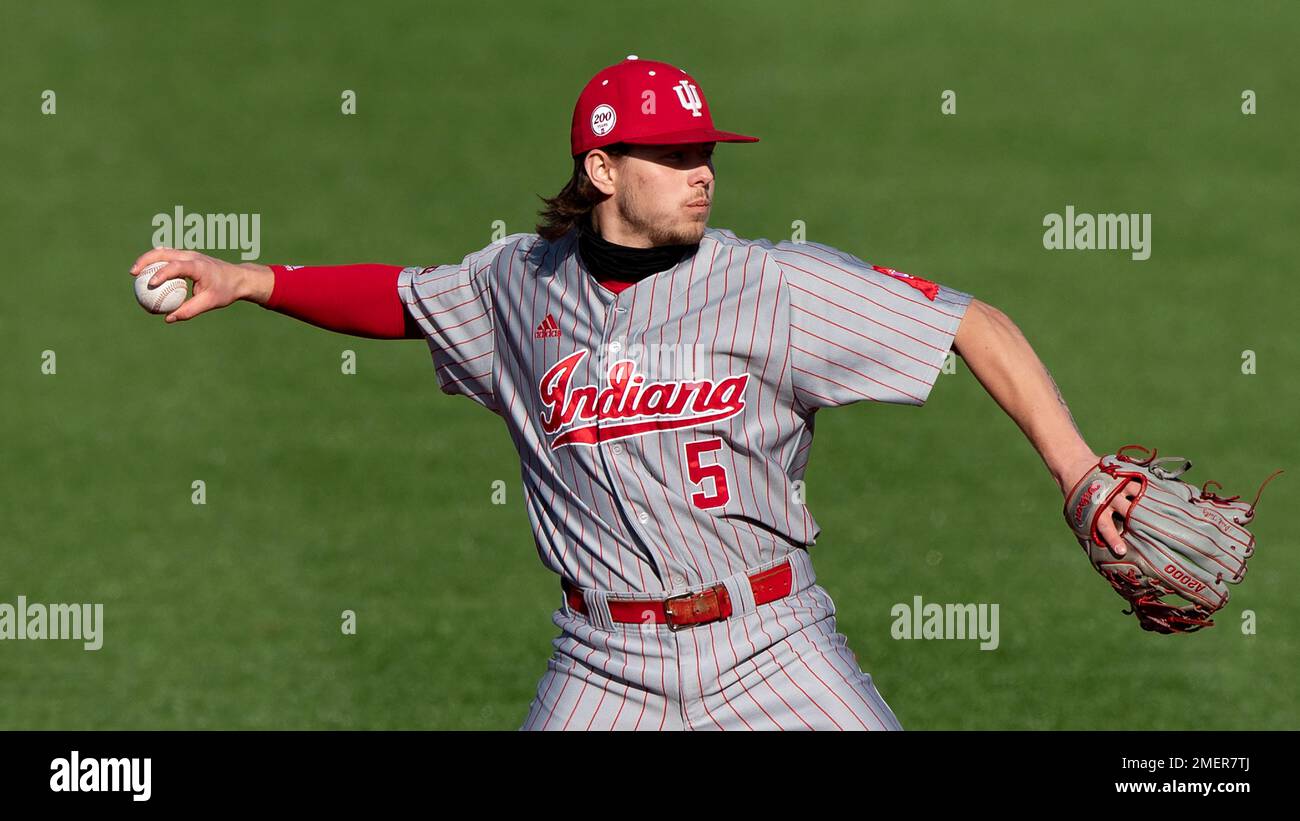 Paul Toetz (5) of the Indiana Hoosiers during an NCAA baseball game ...