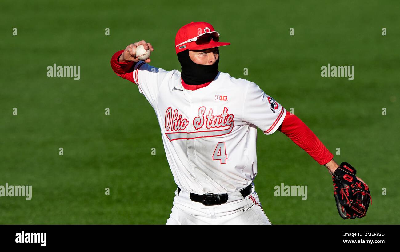 Zach Dezenzo (4) of the Ohio State Buckeyes during an NCAA baseball ...