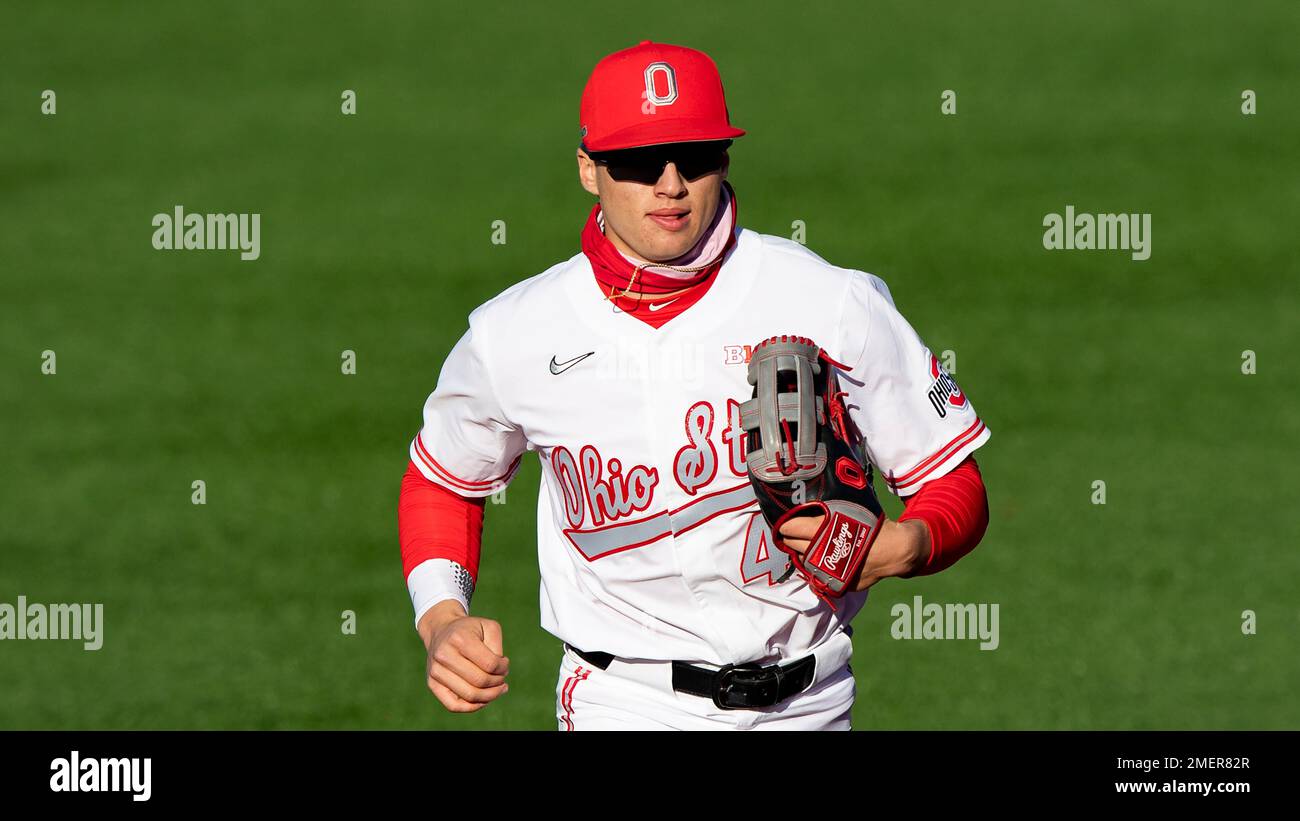 Kade Kern (46) of the Ohio State Buckeyes during an NCAA baseball game ...