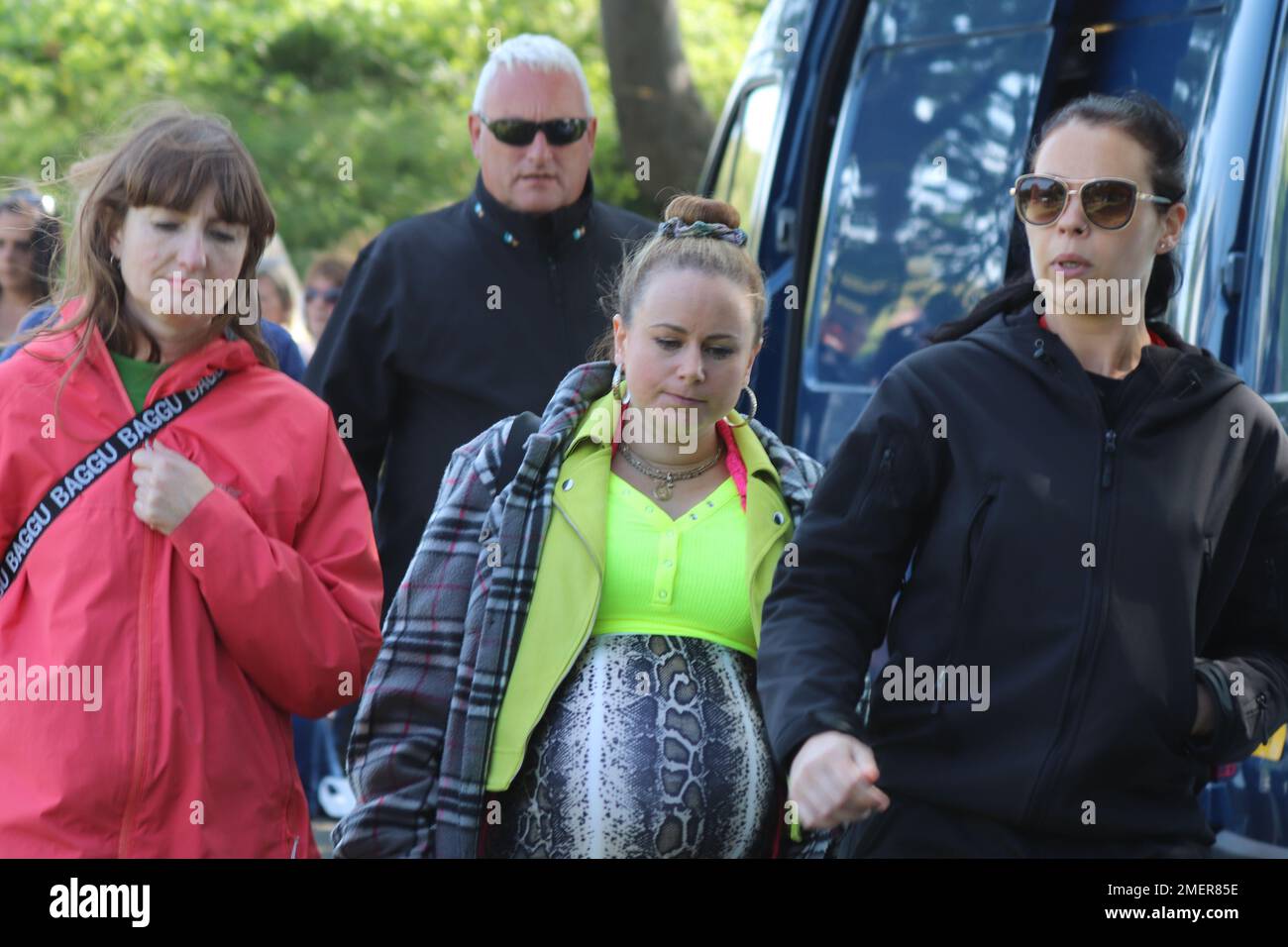 Sam Aston and Dolly-Ross Campbell for Coronation street are filming ...