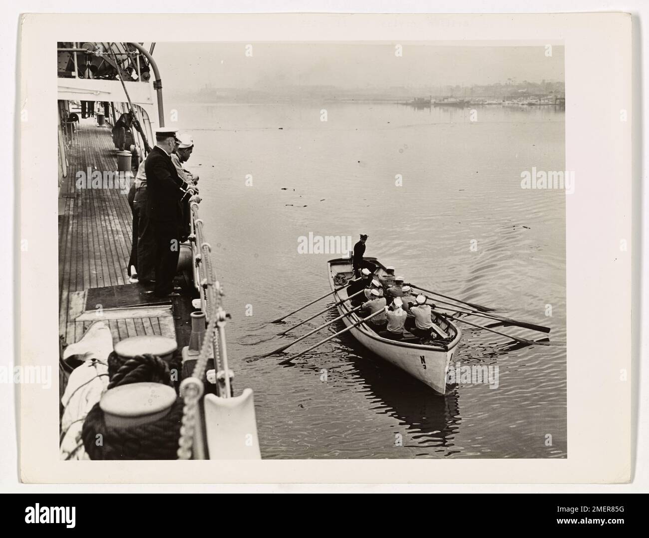 Maritime Service, Boat Drill. This image depicts Coast Guardsmen ...
