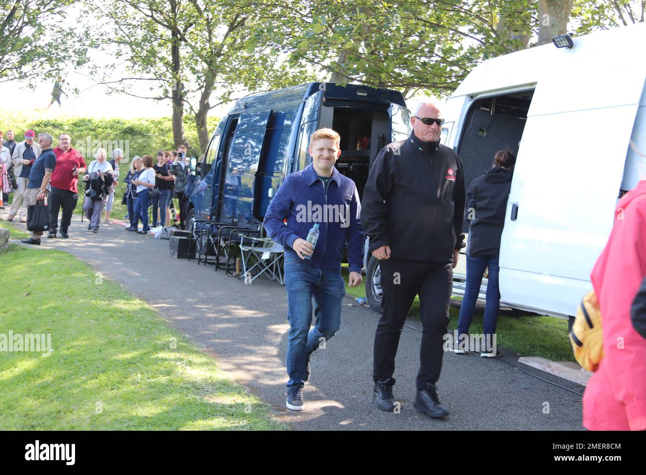 Sam Aston and Dolly-Ross Campbell for Coronation street are filming ...