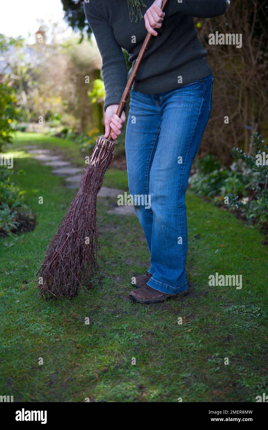 Lawn brooming hi-res stock photography and images - Alamy
