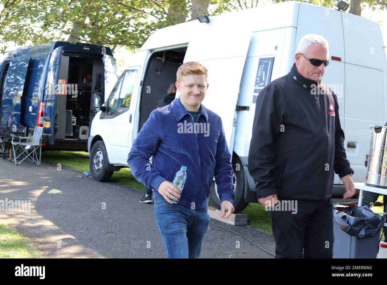 Sam Aston and Dolly-Ross Campbell for Coronation street are filming ...