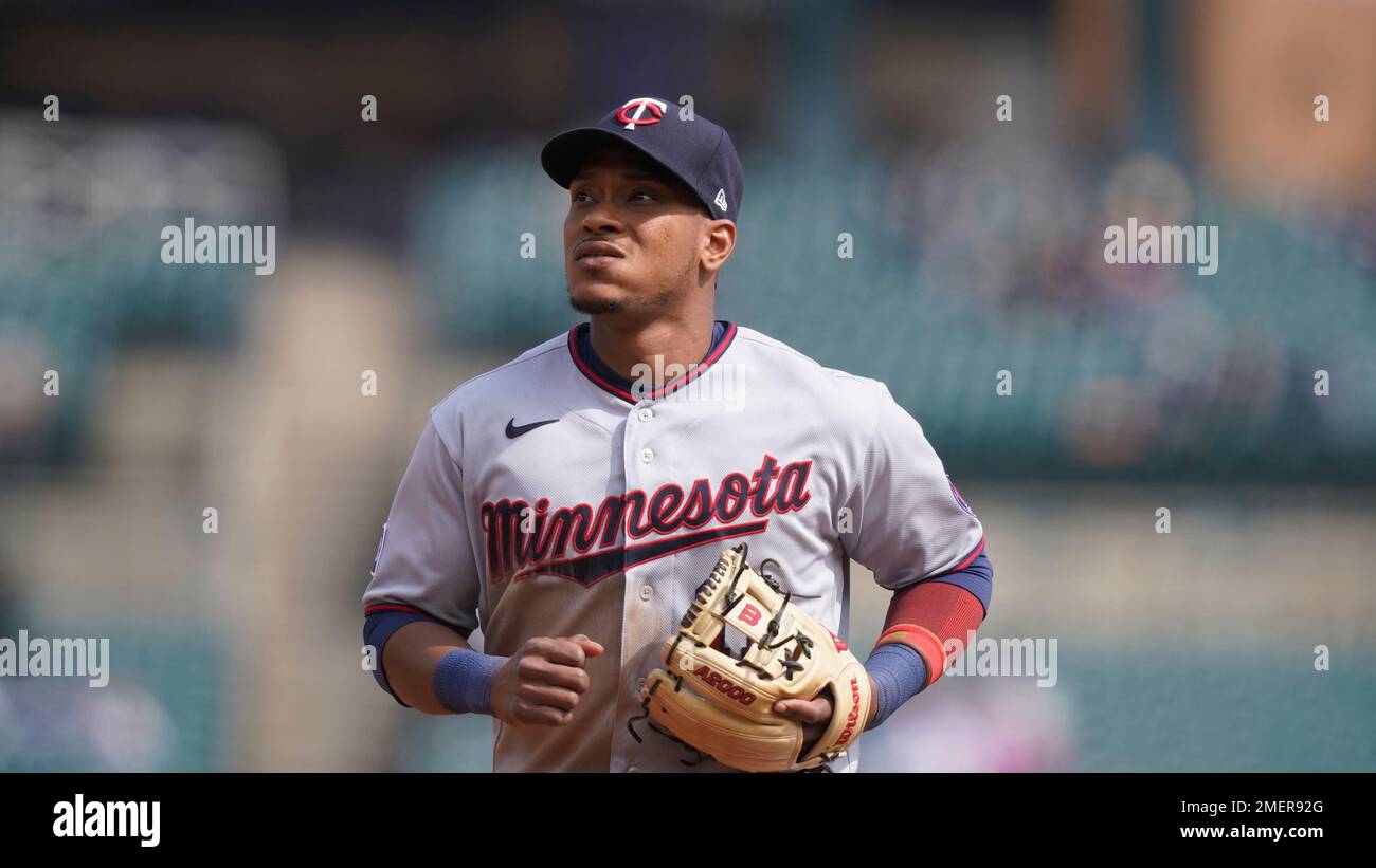 Minnesota Twins' Jorge Polanco plays during a baseball game, Monday ...
