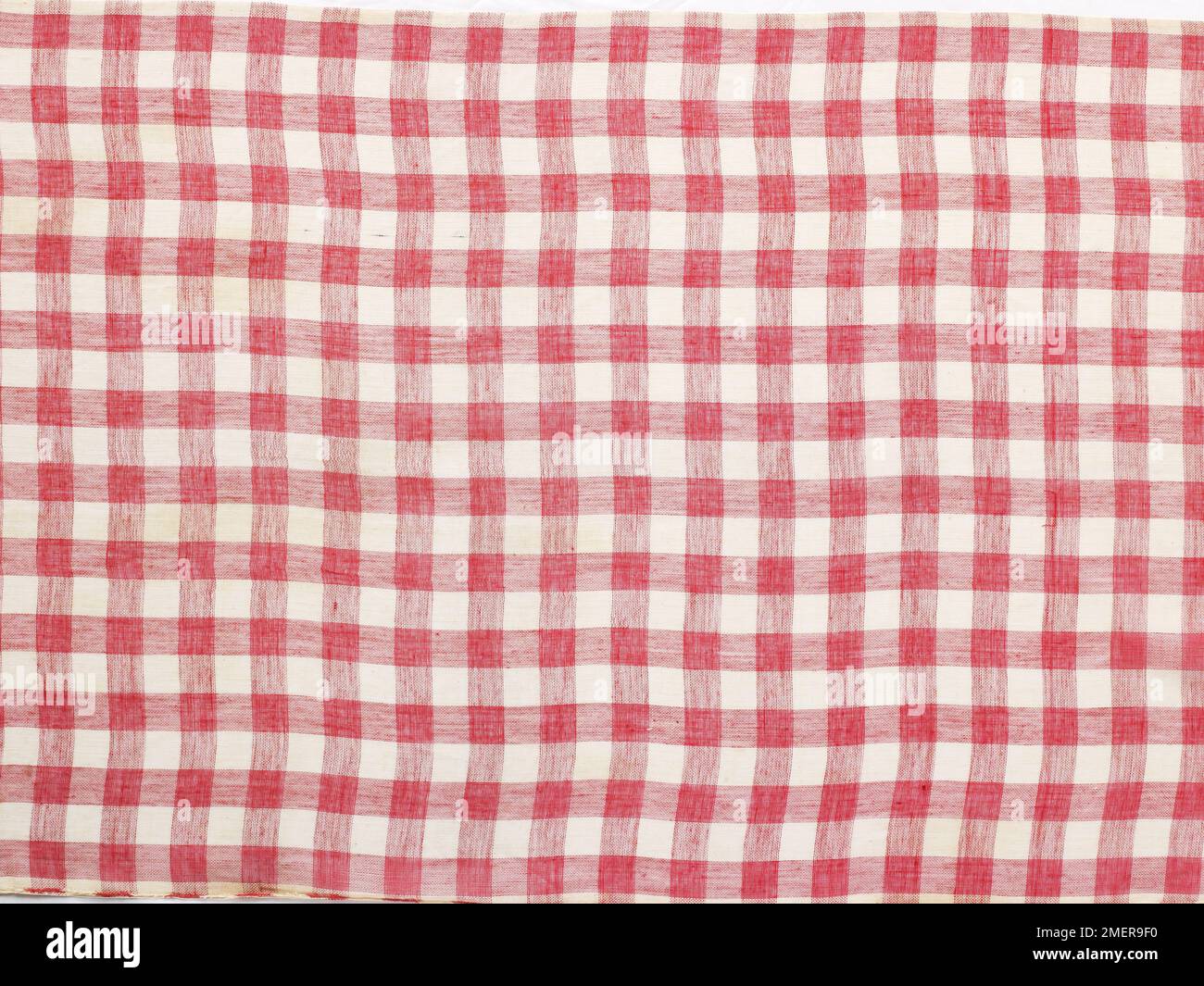 Red checked fabric background Stock Photo - Alamy