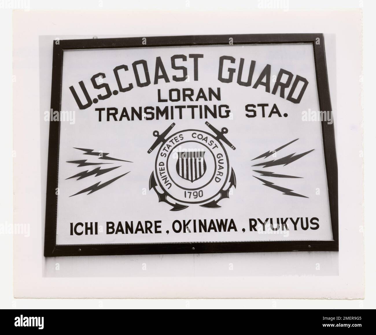A poster displayed at the Loran Transmitting Station in Okinawa, Japan ...