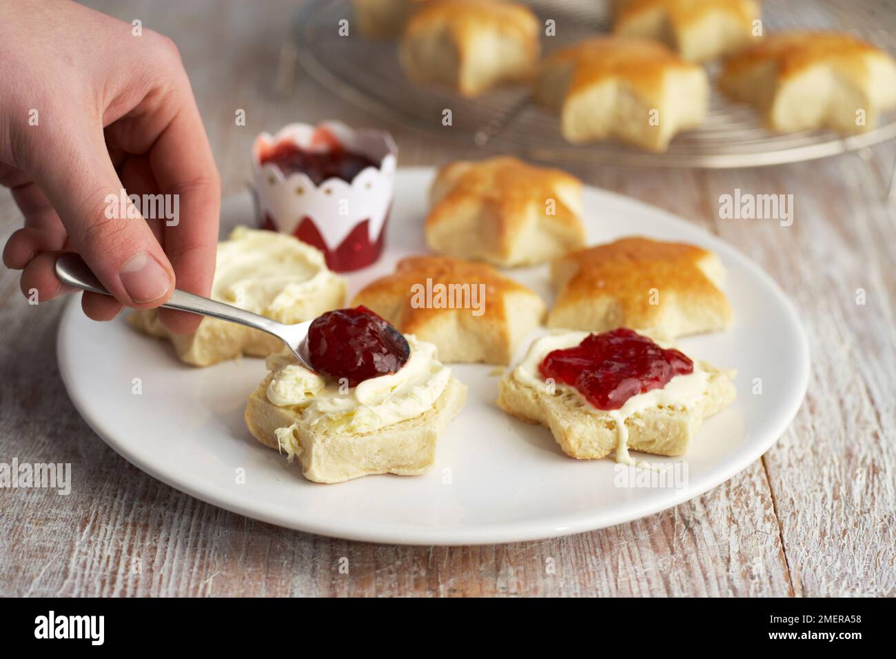 Star shape scones Stock Photo - Alamy