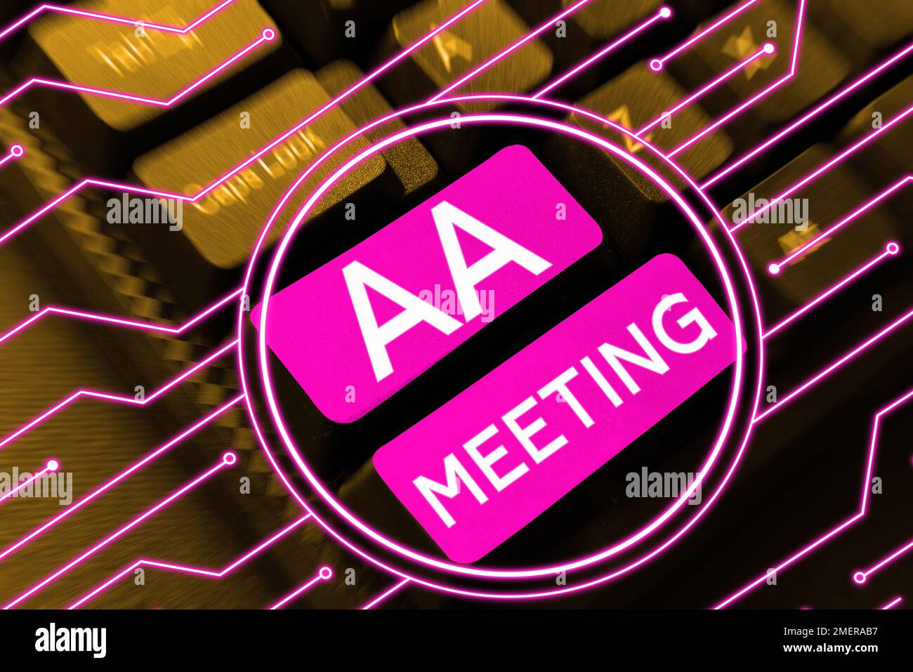 Conceptual caption Aa Meeting. Conceptual photo gathering of alcohol ...