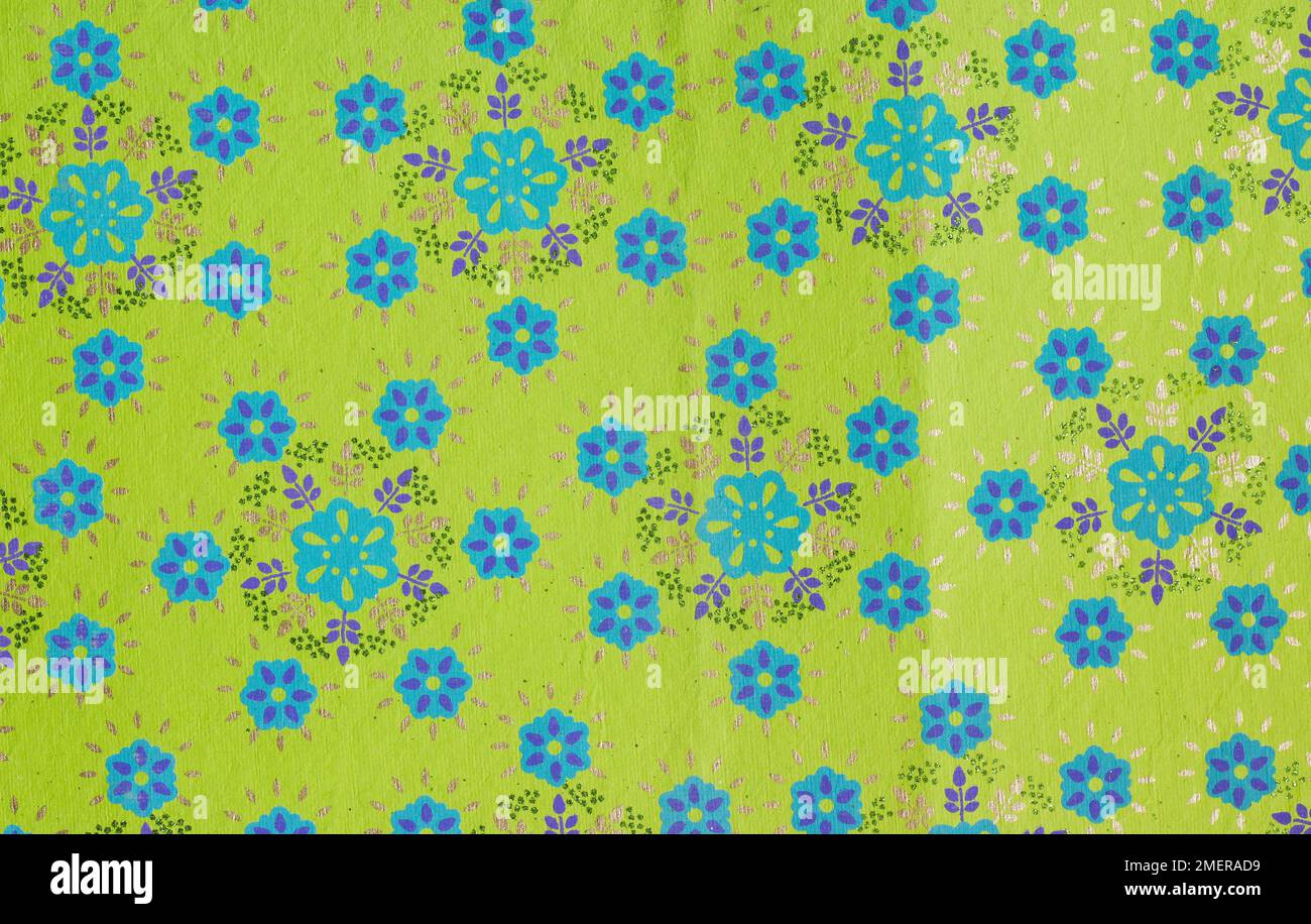Colourful flower patterned paper Stock Photo - Alamy