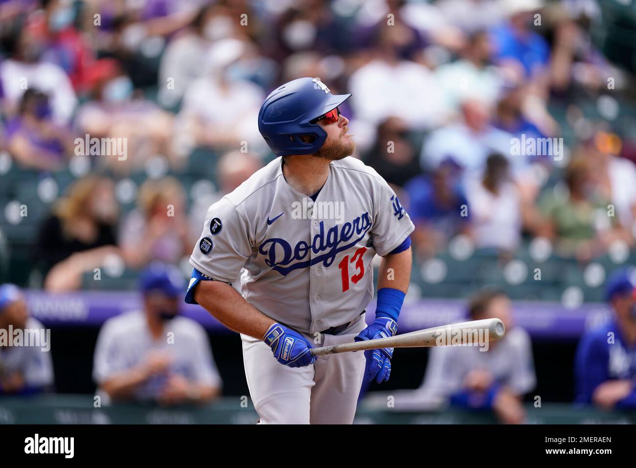 Los Angeles Dodgers first baseman Max Muncy (13) in the third inning of ...