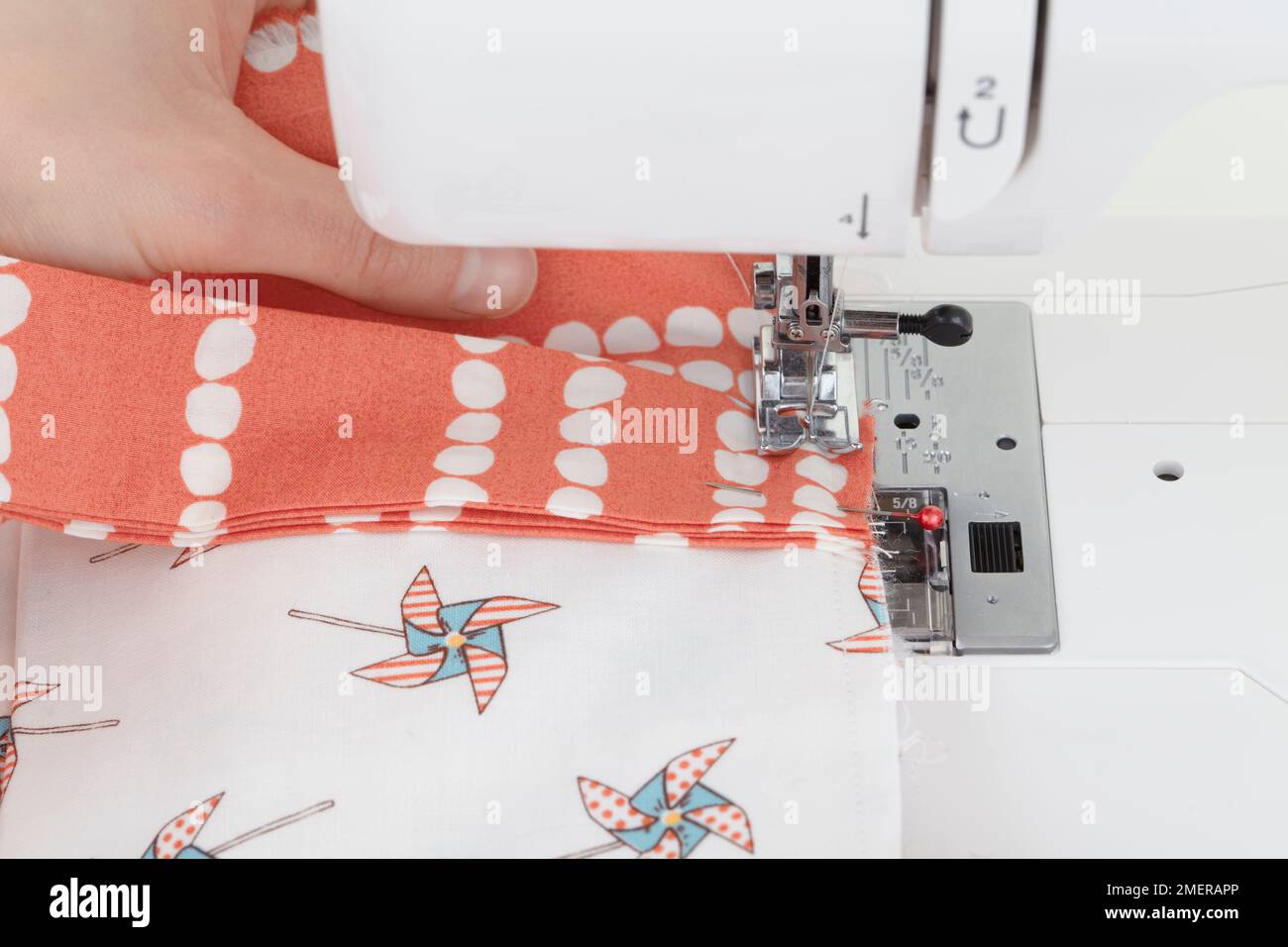 Align and stitch pockets in place, making cot hanger or cot organiser ...
