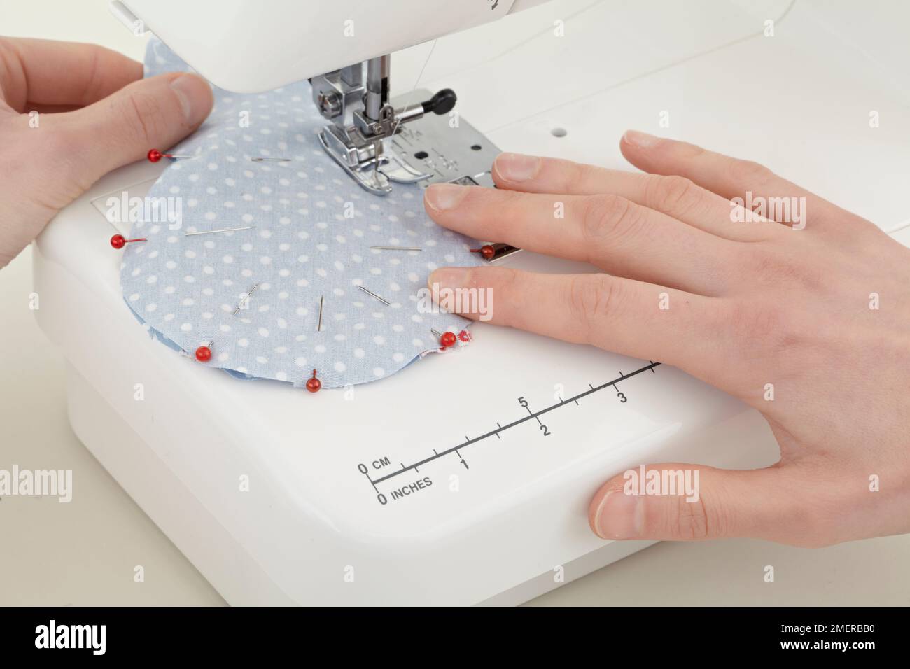 Sewing machine close up fabric hi-res stock photography and images - Alamy