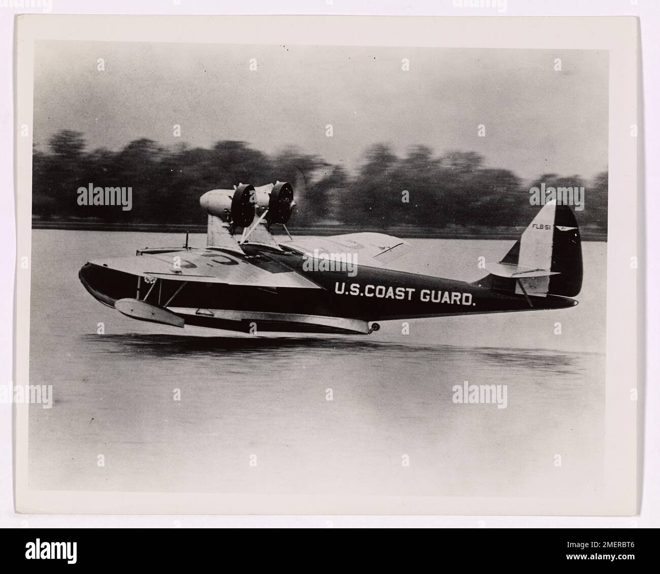 This image depicts a U.S. Navy FLB type seaplane, a reconnaissance and ...
