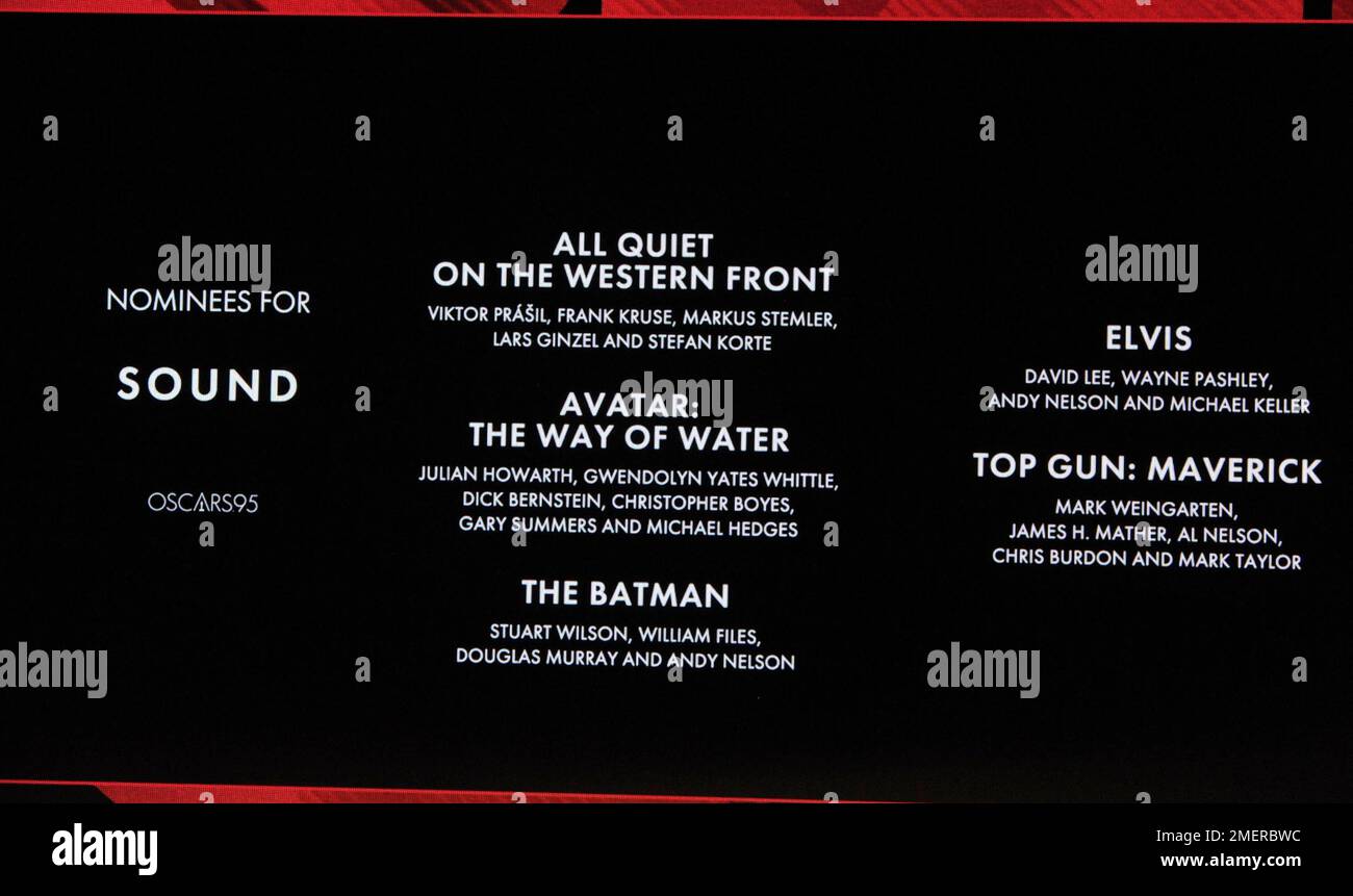 Oscar nomination announcement screen hi-res stock photography and ...
