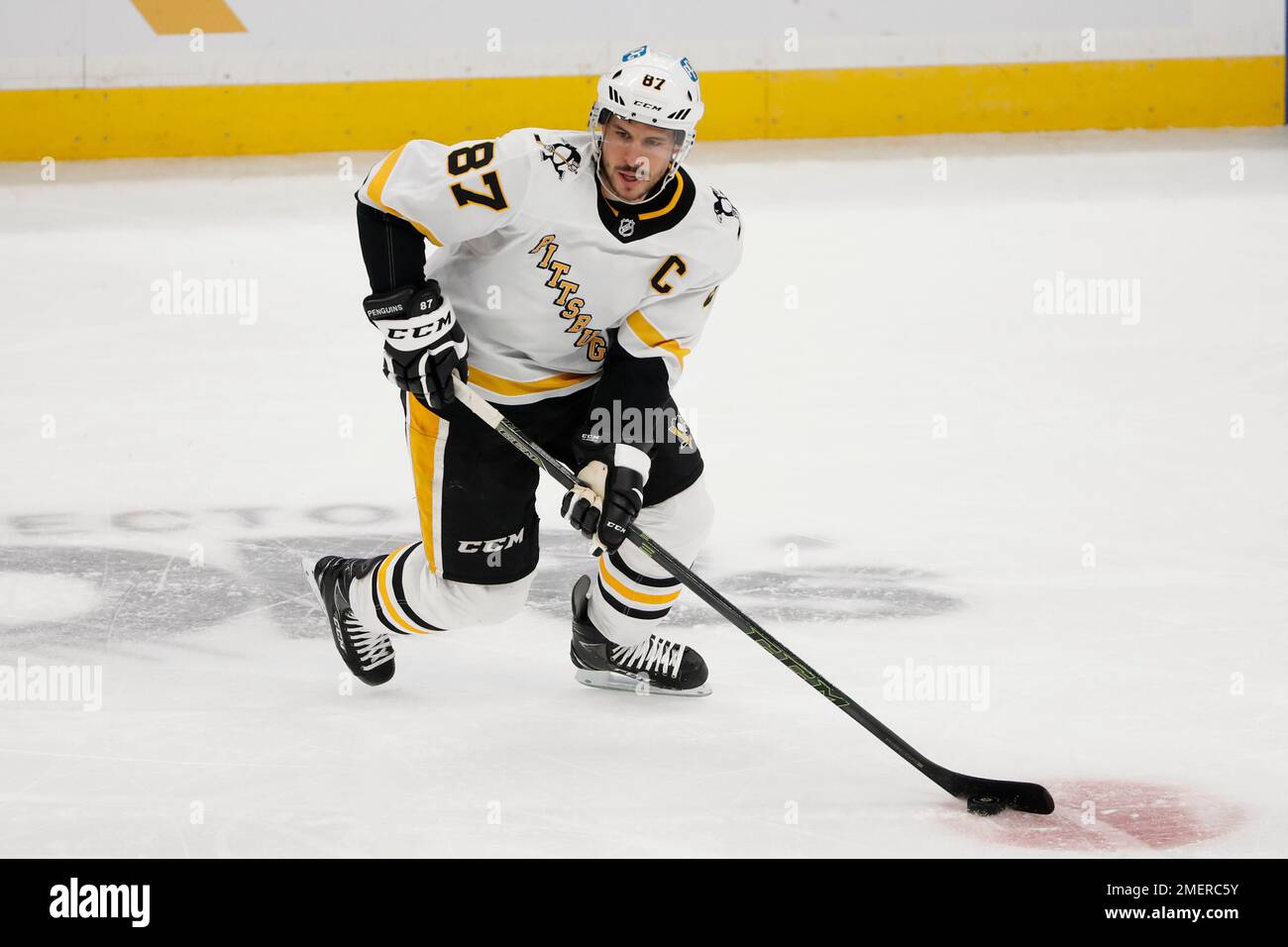 Pittsburgh Penguins' Sidney Crosby during the first period of an NHL ...