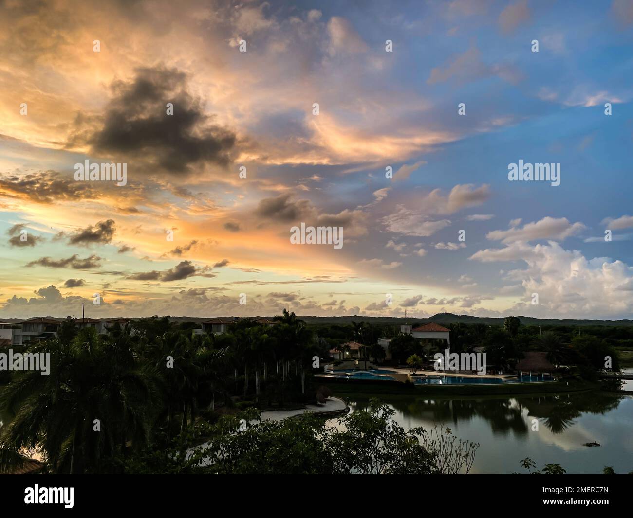 Sunset in Cartagena Colombia Stock Photo - Alamy