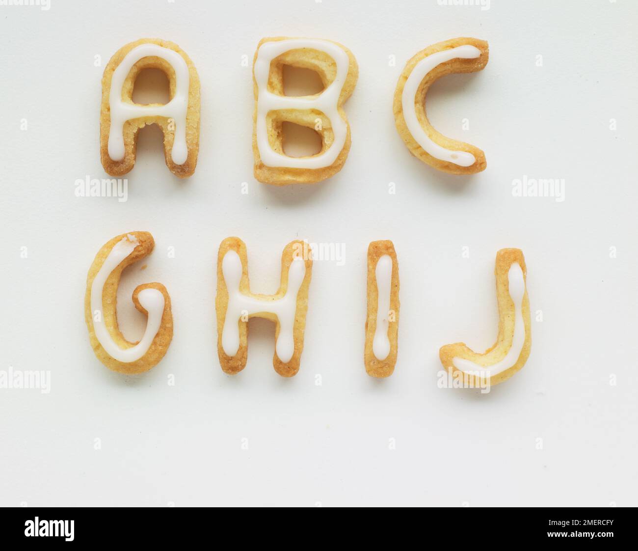 Letter shaped biscuits or alphabet biscuits Stock Photo - Alamy