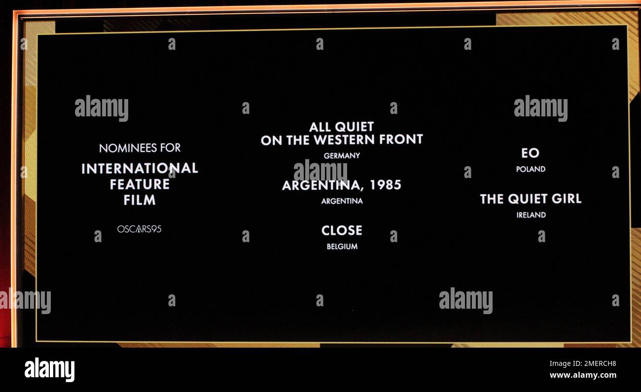 95th academy awards nominations announcement hi-res stock photography ...