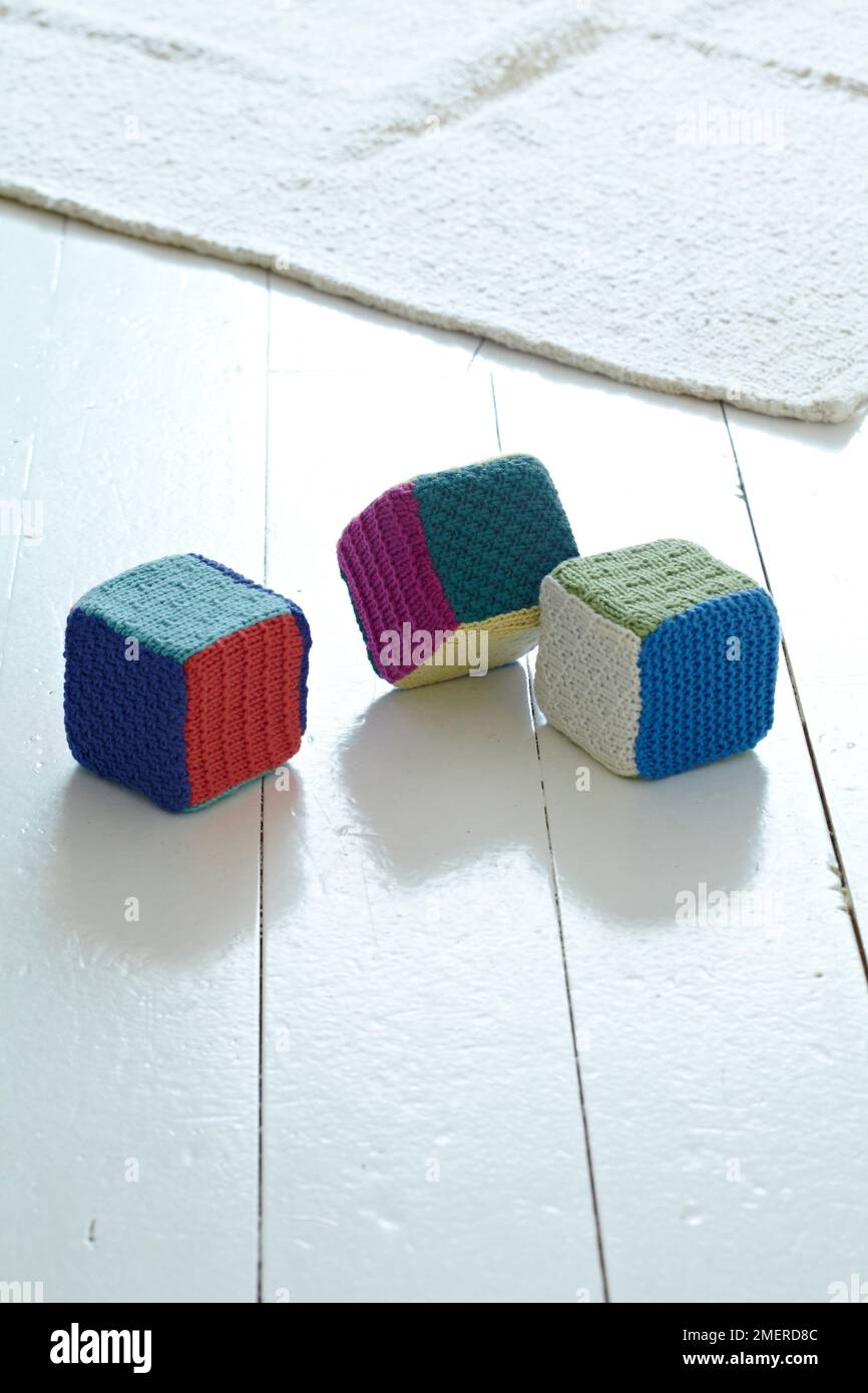 Knitted building blocks Stock Photo - Alamy