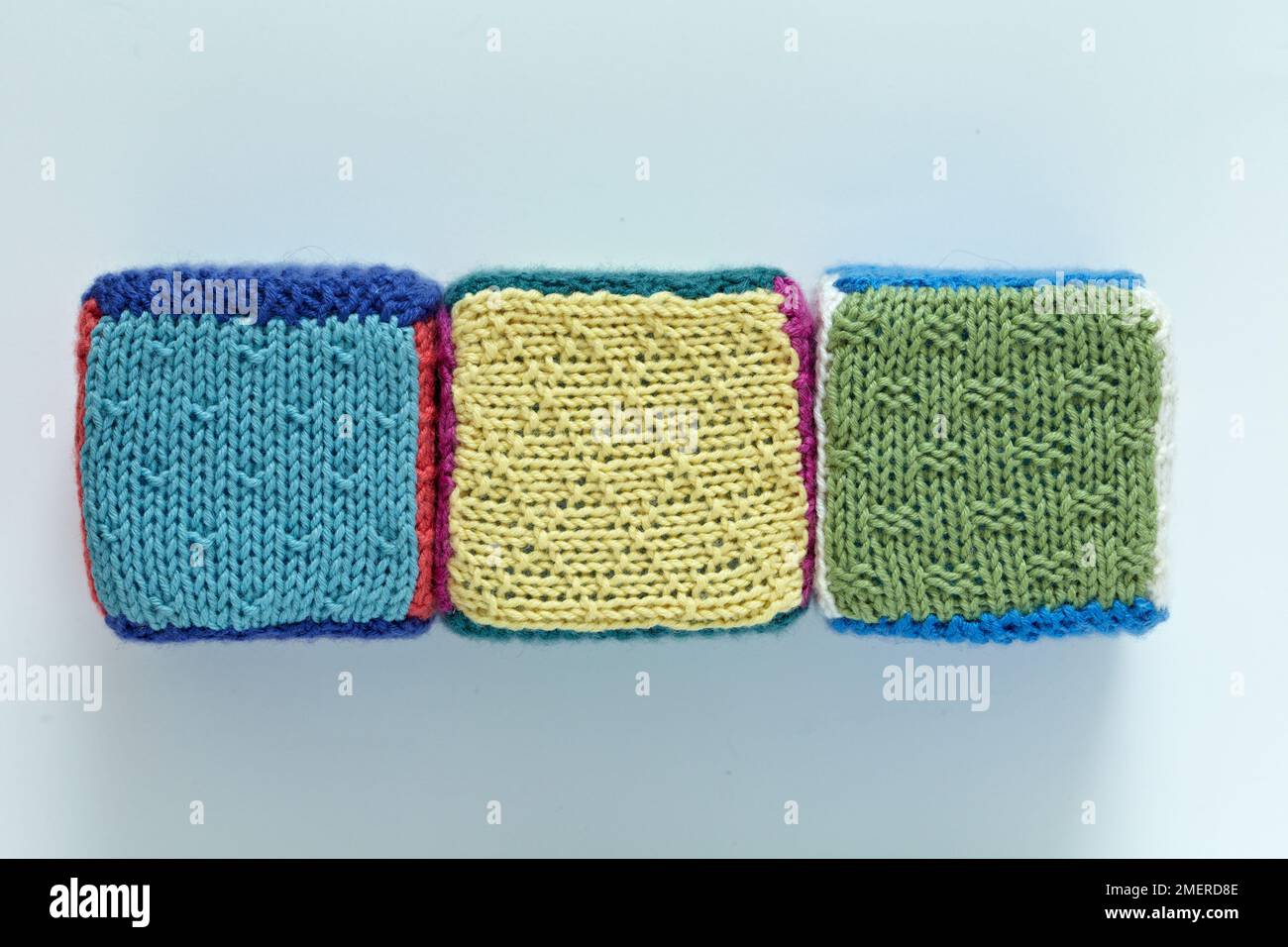 Knitted building blocks Stock Photo - Alamy
